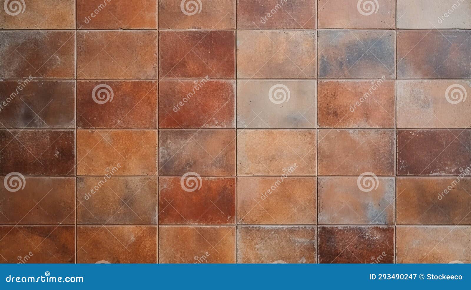 Rust Tile Wall Chequered Flat Background Kitchen Floor Texture Stock ...