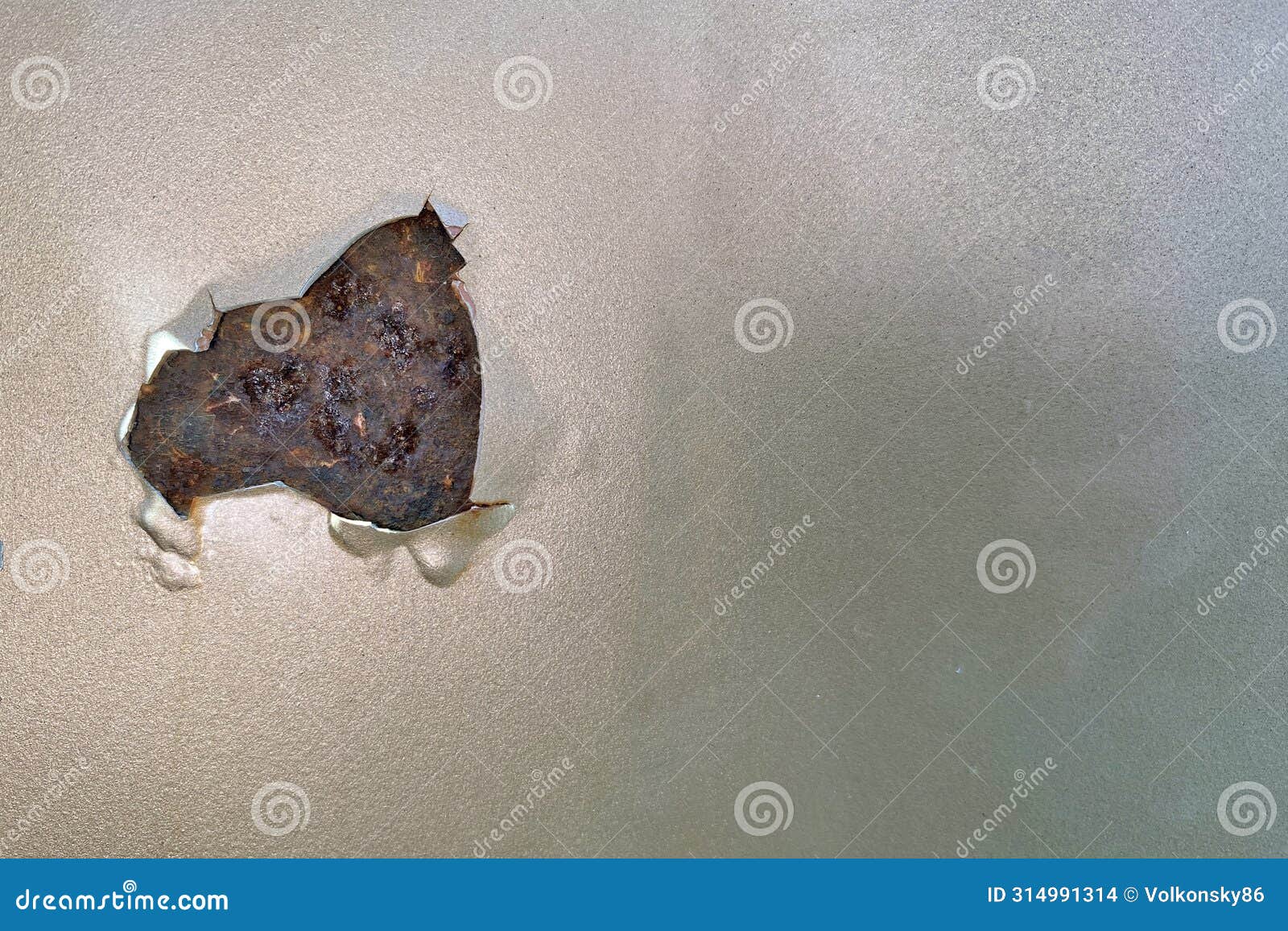 Rust Under the Paint on a Car. Car Destruction Stock Photo - Image of ...