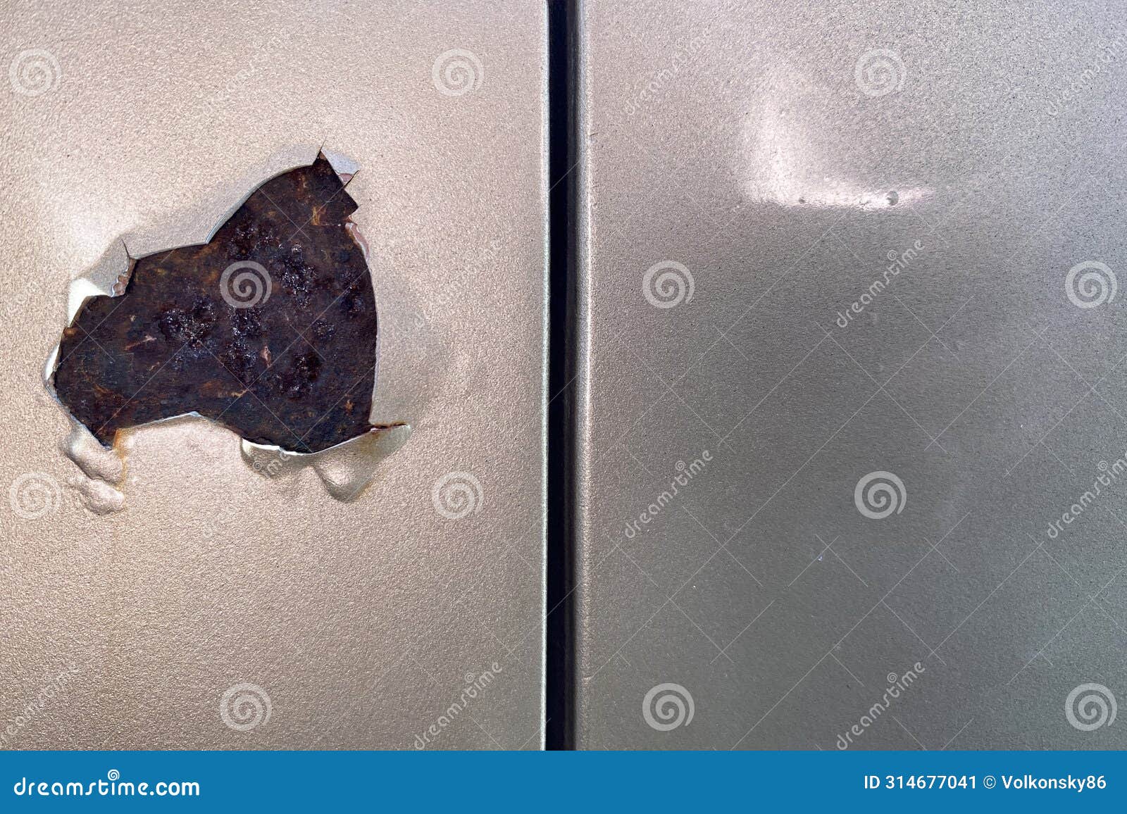 Rust Under the Paint on a Car. Car Destruction Stock Image - Image of ...