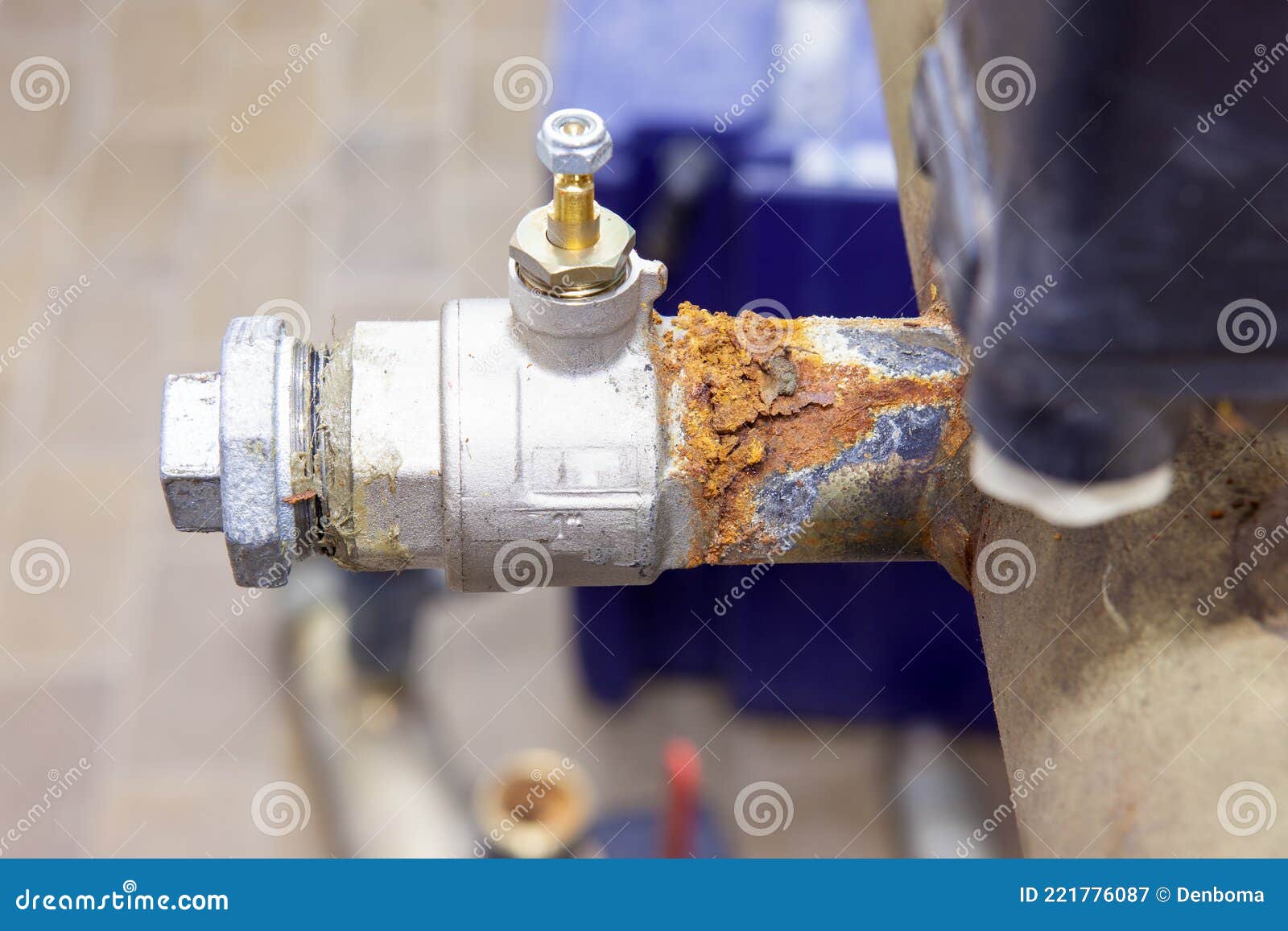 Rust in the water tube stock image. Image of dirty, industry - 221776087