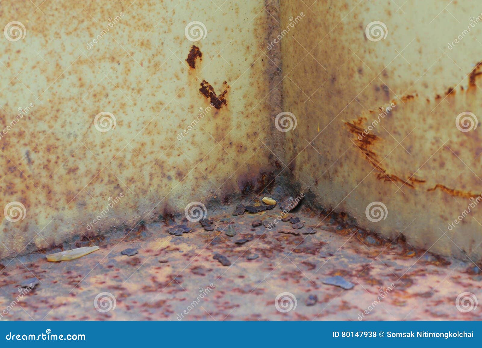 Rust between the Welding of Steel Plate Stock Photo - Image of rusty ...