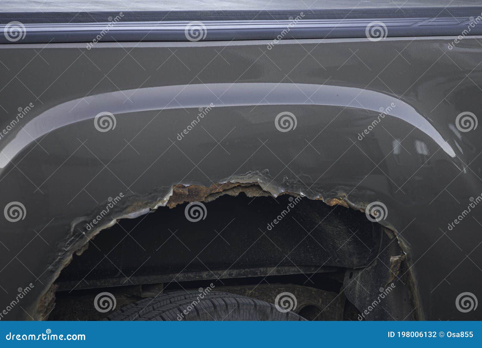 Rust on Wheel Arch of a Truck Stock Photo - Image of vehicle, vintage ...
