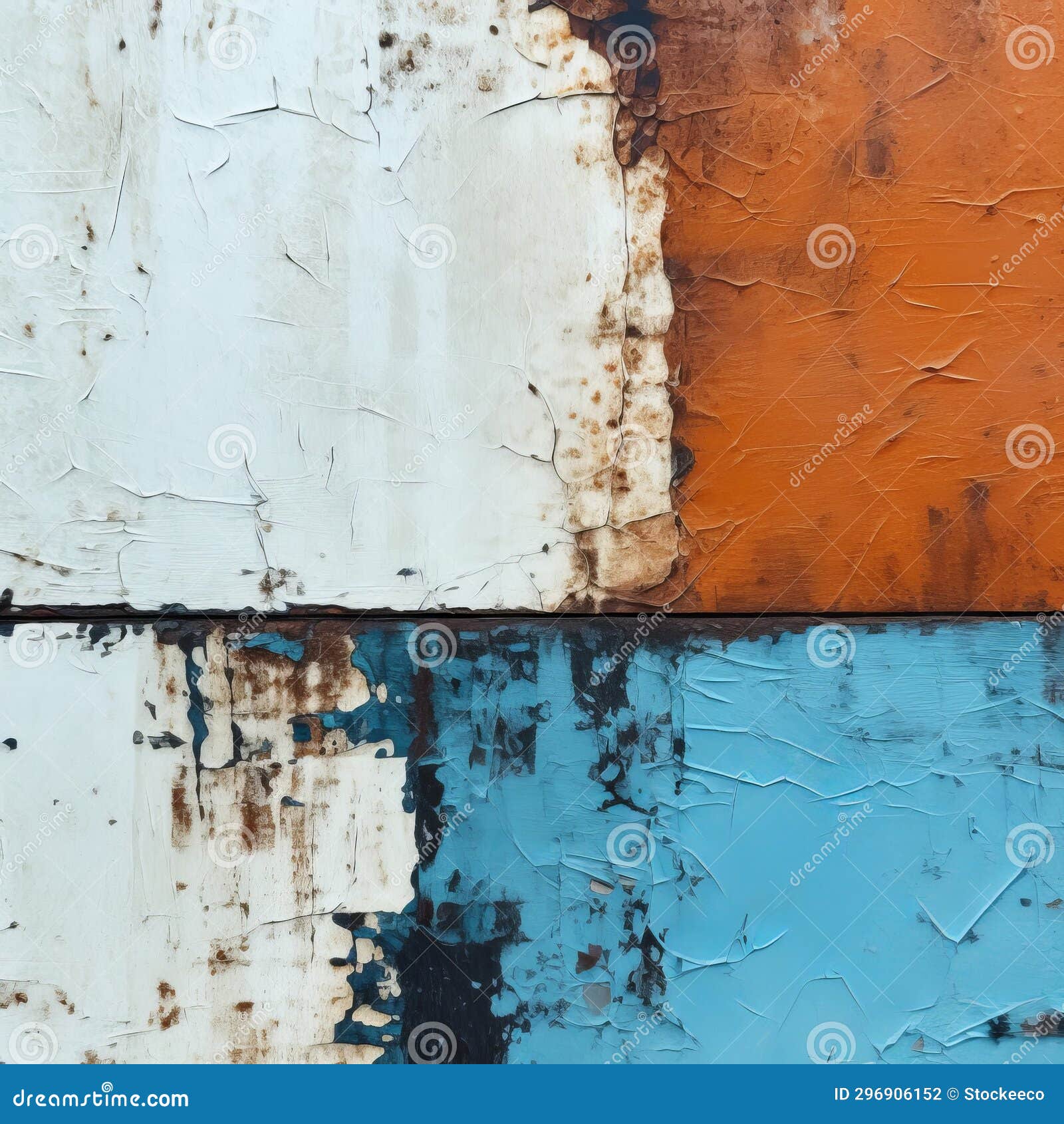 Rusty Abstract Background in Blue, Orange, and Yellow Colors Stock ...