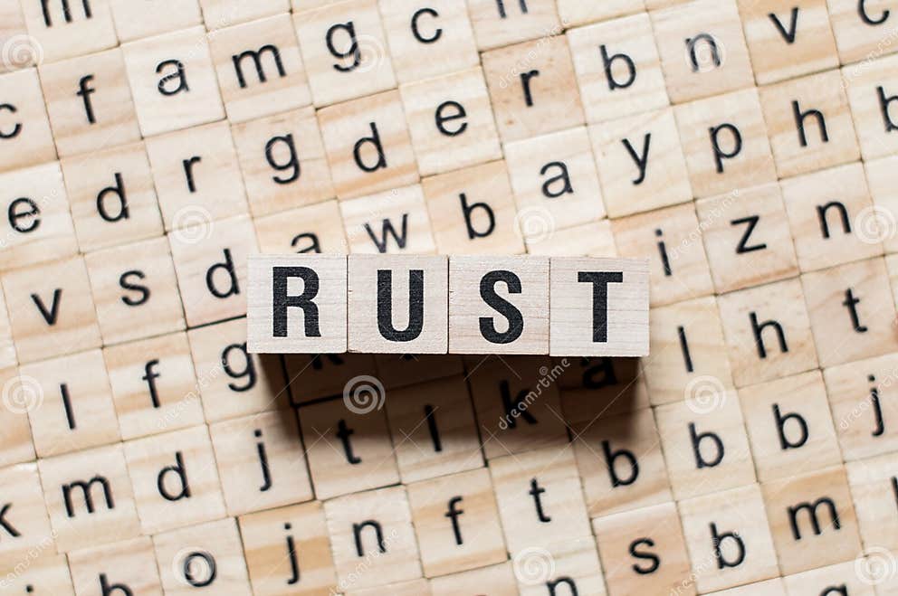 Rust word concept stock image. Image of person, carefree - 143632749