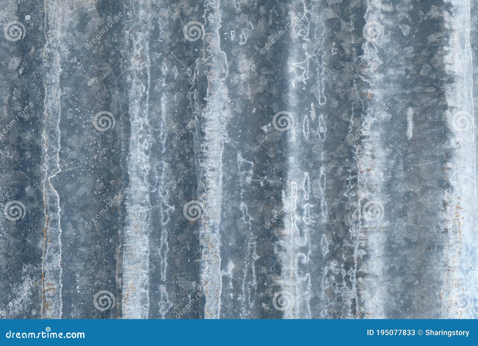 Rust on zinc stock image. Image of metal, wall, close - 195077833