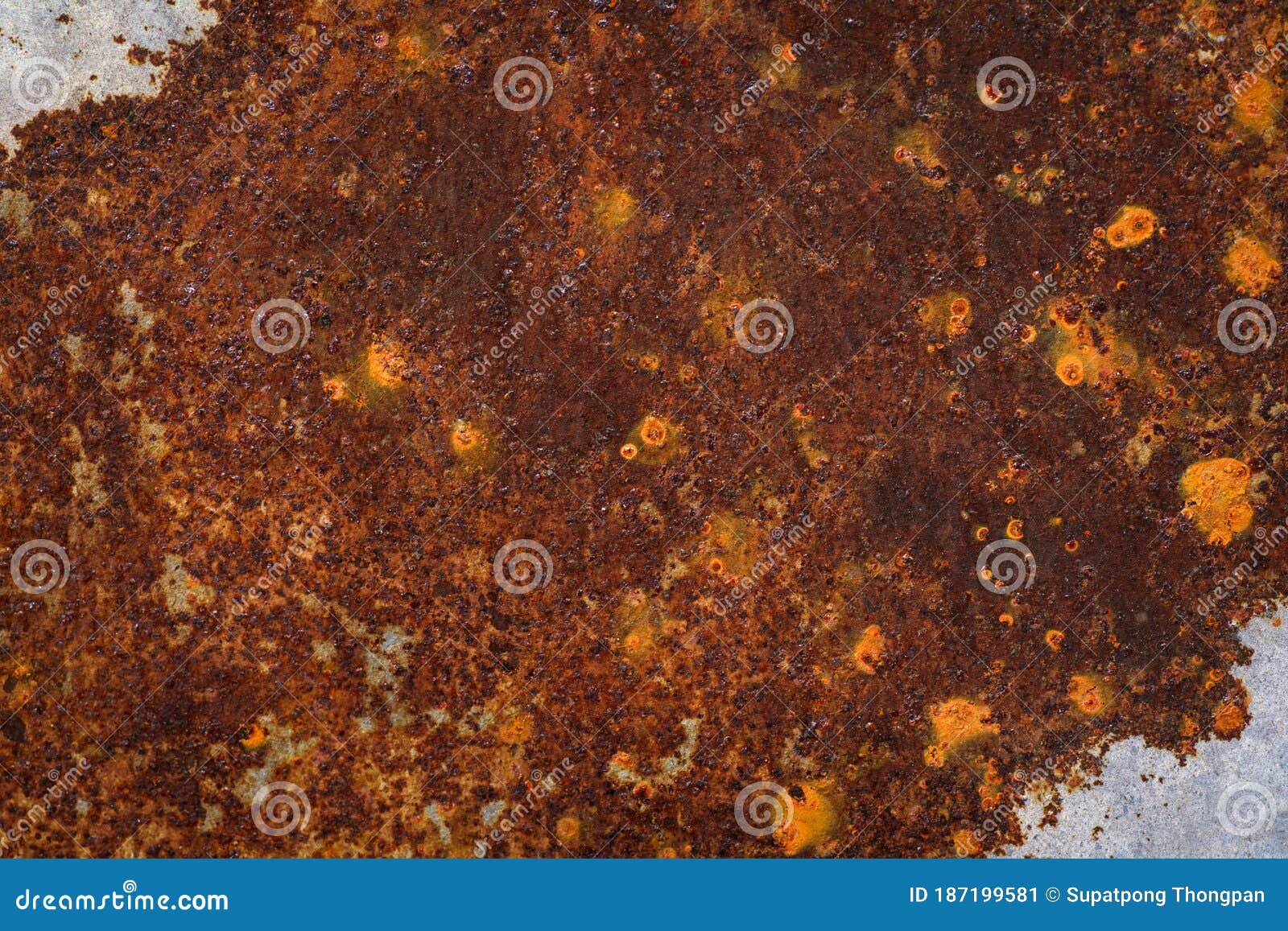 Rust on zinc stock image. Image of macrophoto, texture - 187199581