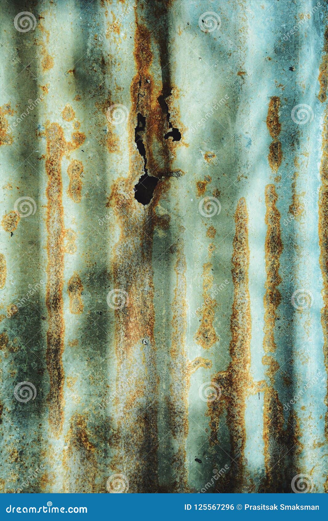 Rust on zinc stock photo. Image of decaying, sheet, background - 125567296