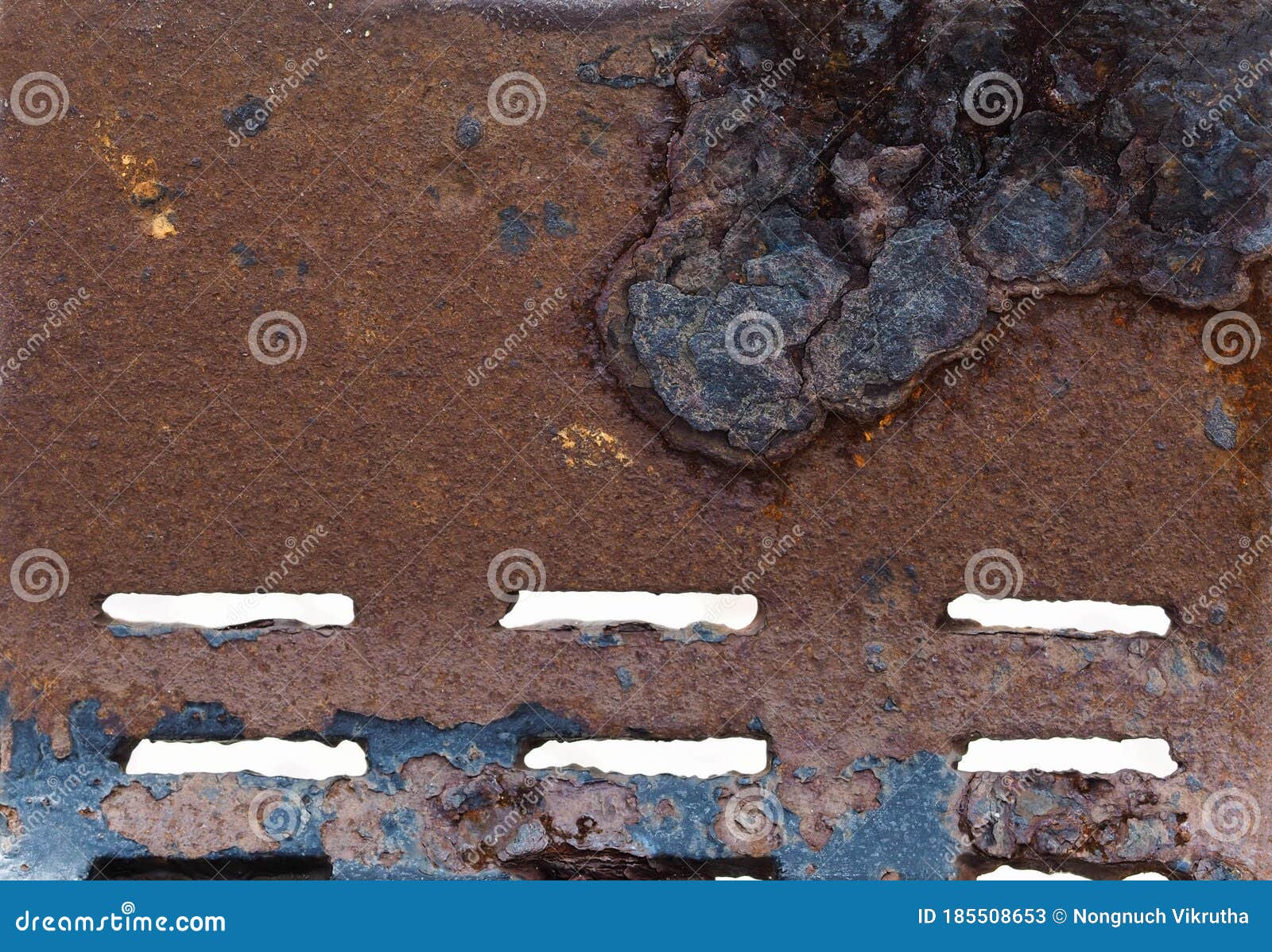 Rust on the Zinc Roof Surface. Stock Image - Image of dirty ...