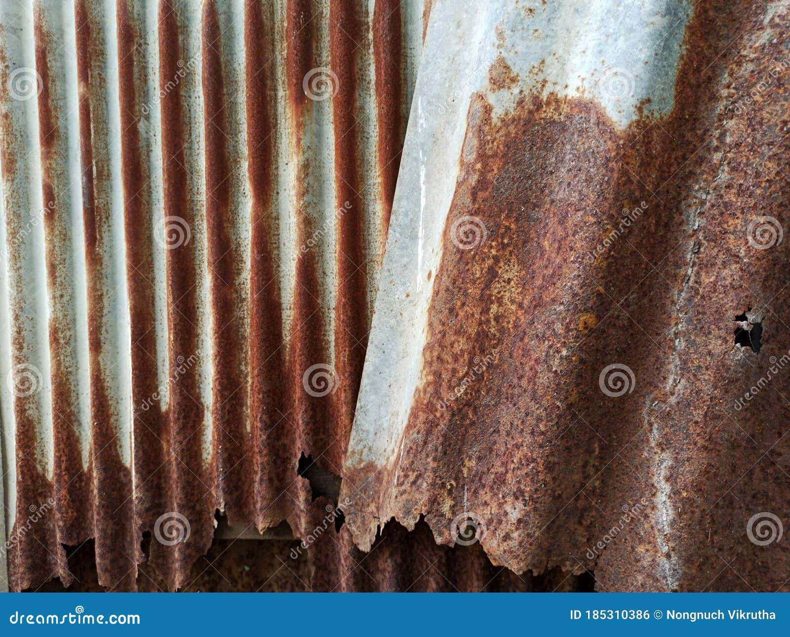 Rust on the Zinc Roof Surface. Stock Photo - Image of design, zinc ...