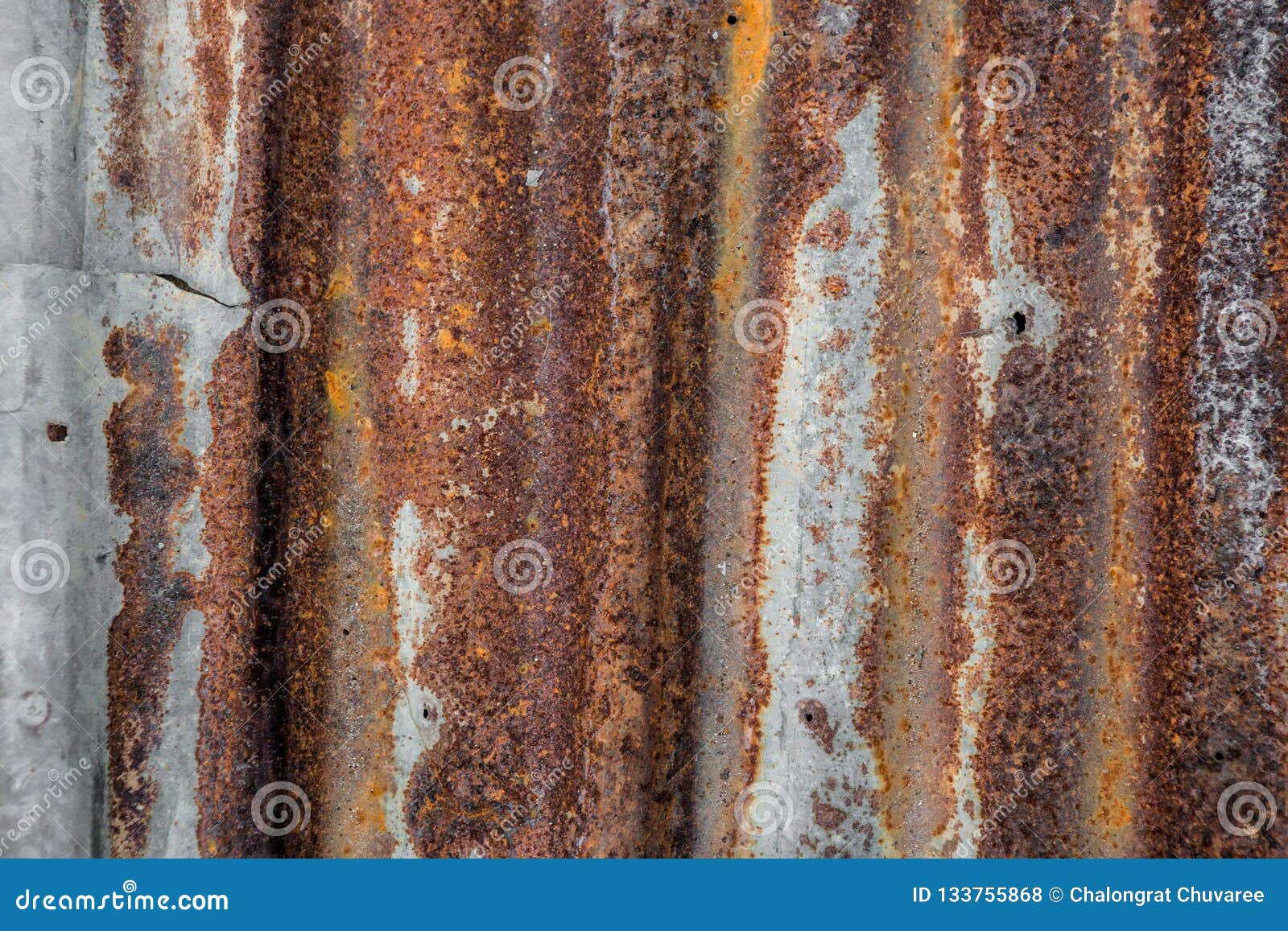 Rust on zinc sheet stock photo. Image of exterior, industry - 133755868