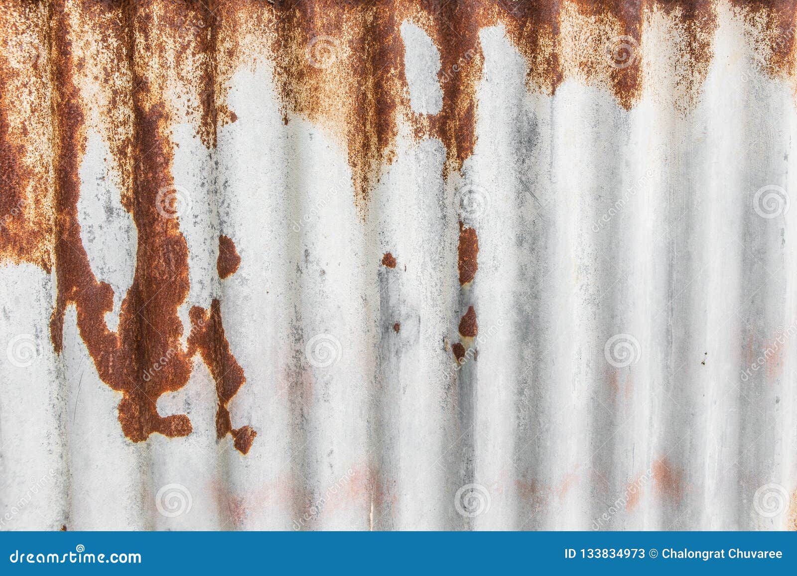Rust on zinc sheet stock image. Image of fence, sheet - 133834973