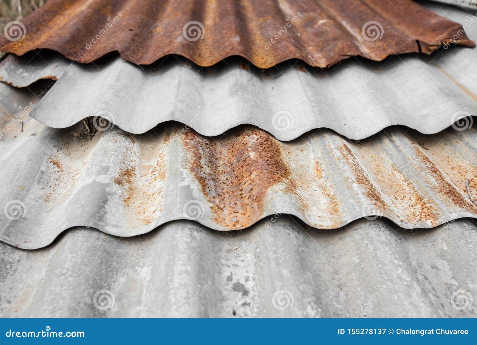 Rust on Zinc Sheet Texture Background Stock Image - Image of background ...