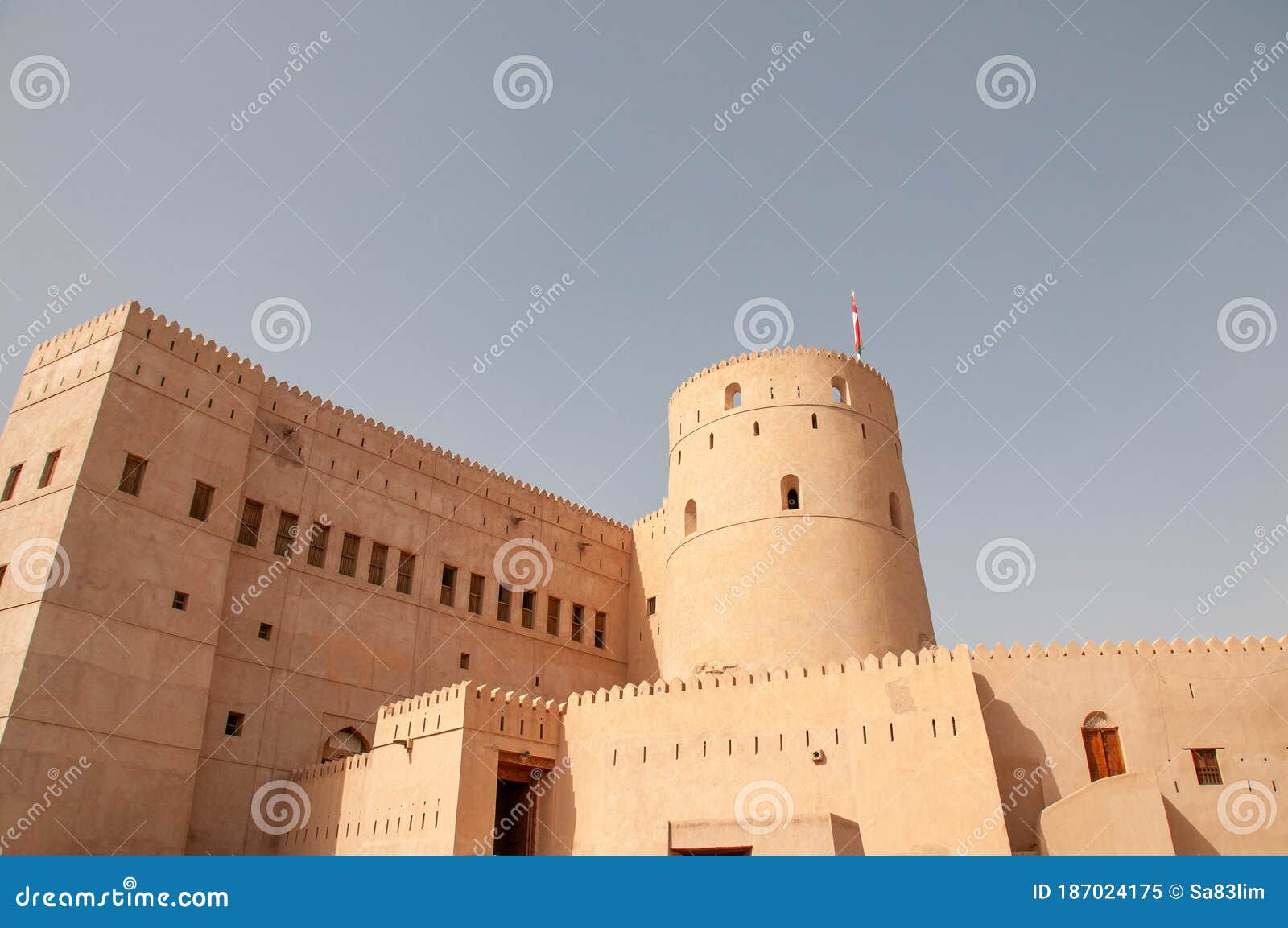 Rustaq fort, castle , Oman stock image. Image of fort - 187024175