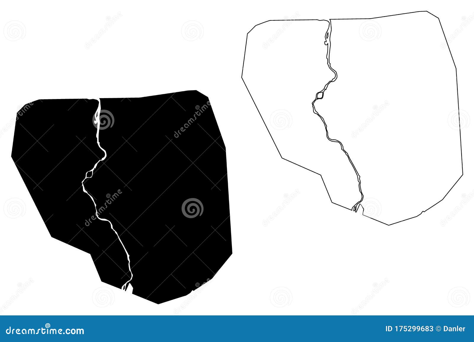 Rustavi City Republic of Georgia Map Vector Illustration, Scribble ...