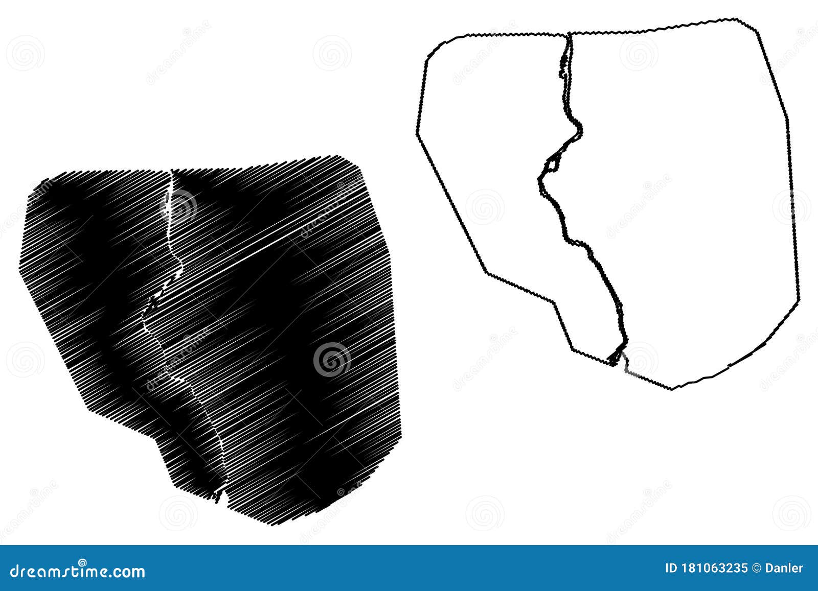 Rustavi City Republic of Georgia Map Vector Illustration, Scribble ...