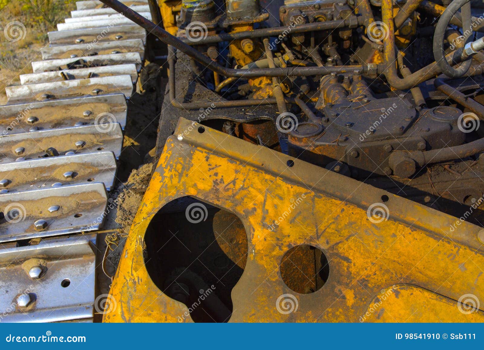 A Rusted and Abandoned Rusty Tractor. Dead Radioactive Zone Stock Photo ...
