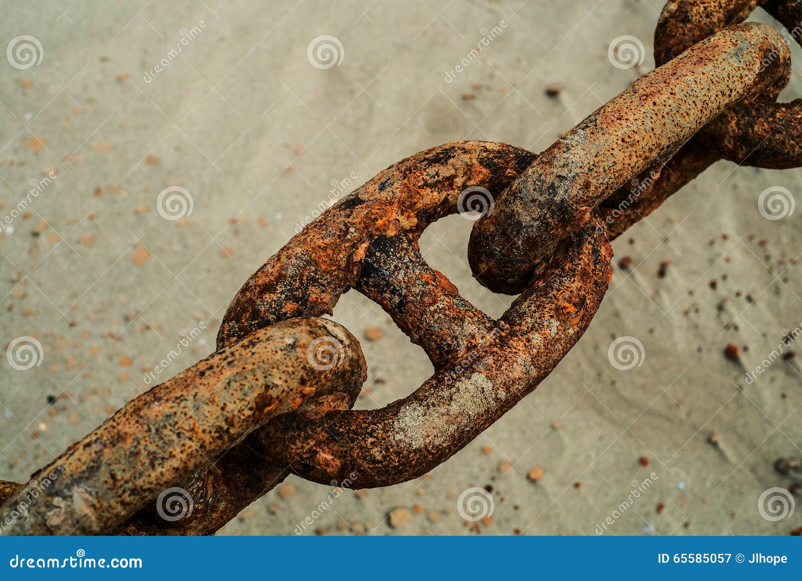 Rusted anchor chains stock image. Image of sand, chains - 65585057