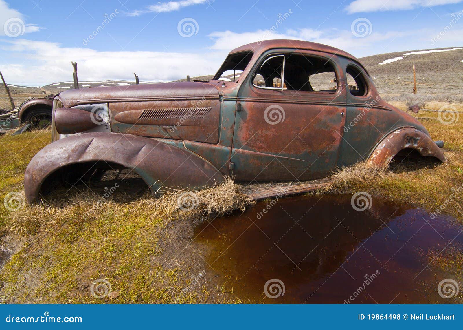 Rusted Antique Car stock photo. Image of fading, field - 19864498
