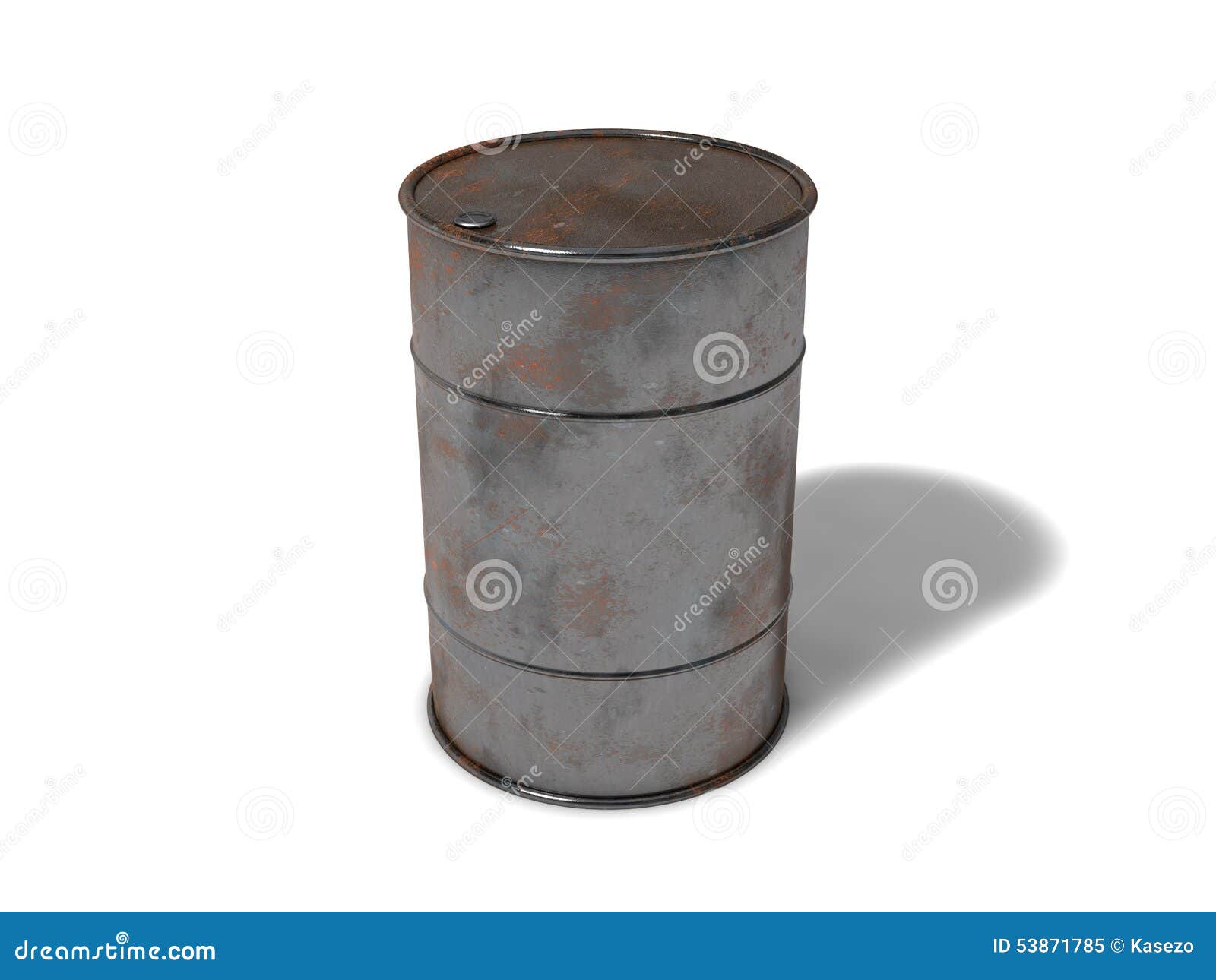 Rusted Barrel With Faded Green, Orange Color Scheme. Barrel Tilted To ...