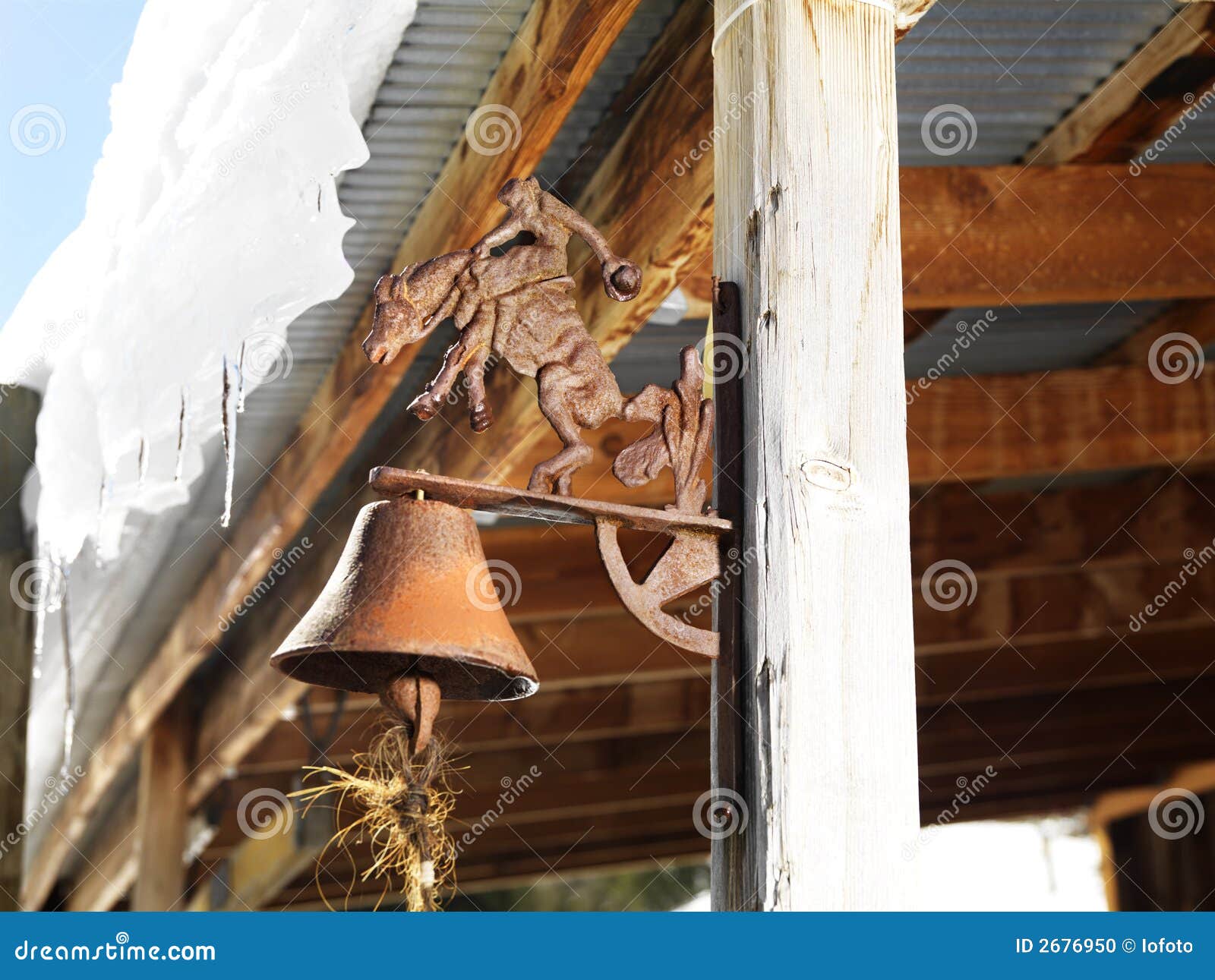 Rusted bell. stock photo. Image of cowboy, photograph - 2676950