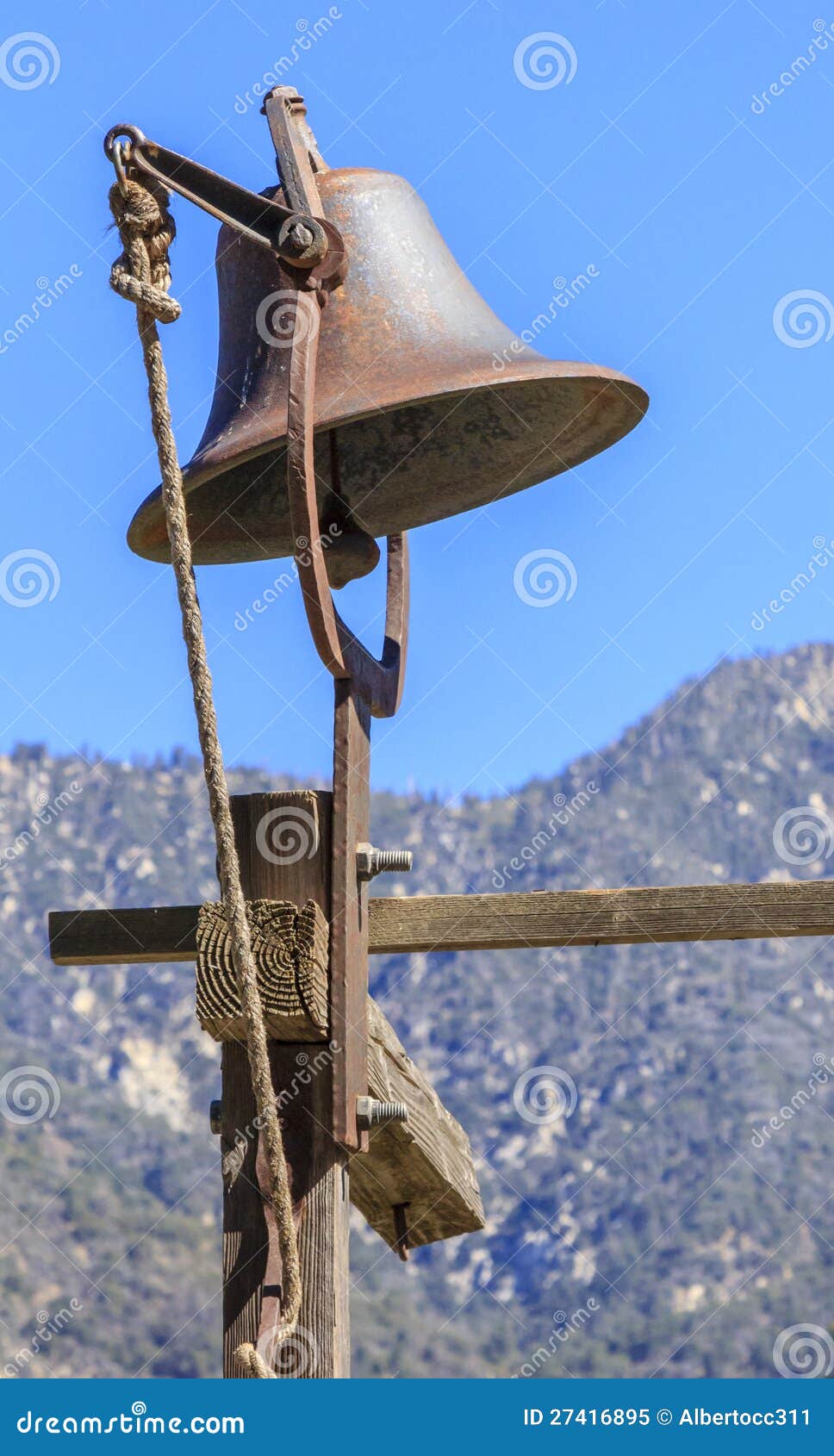 Rusted bell stock image. Image of ranch, call, outdoor - 27416895