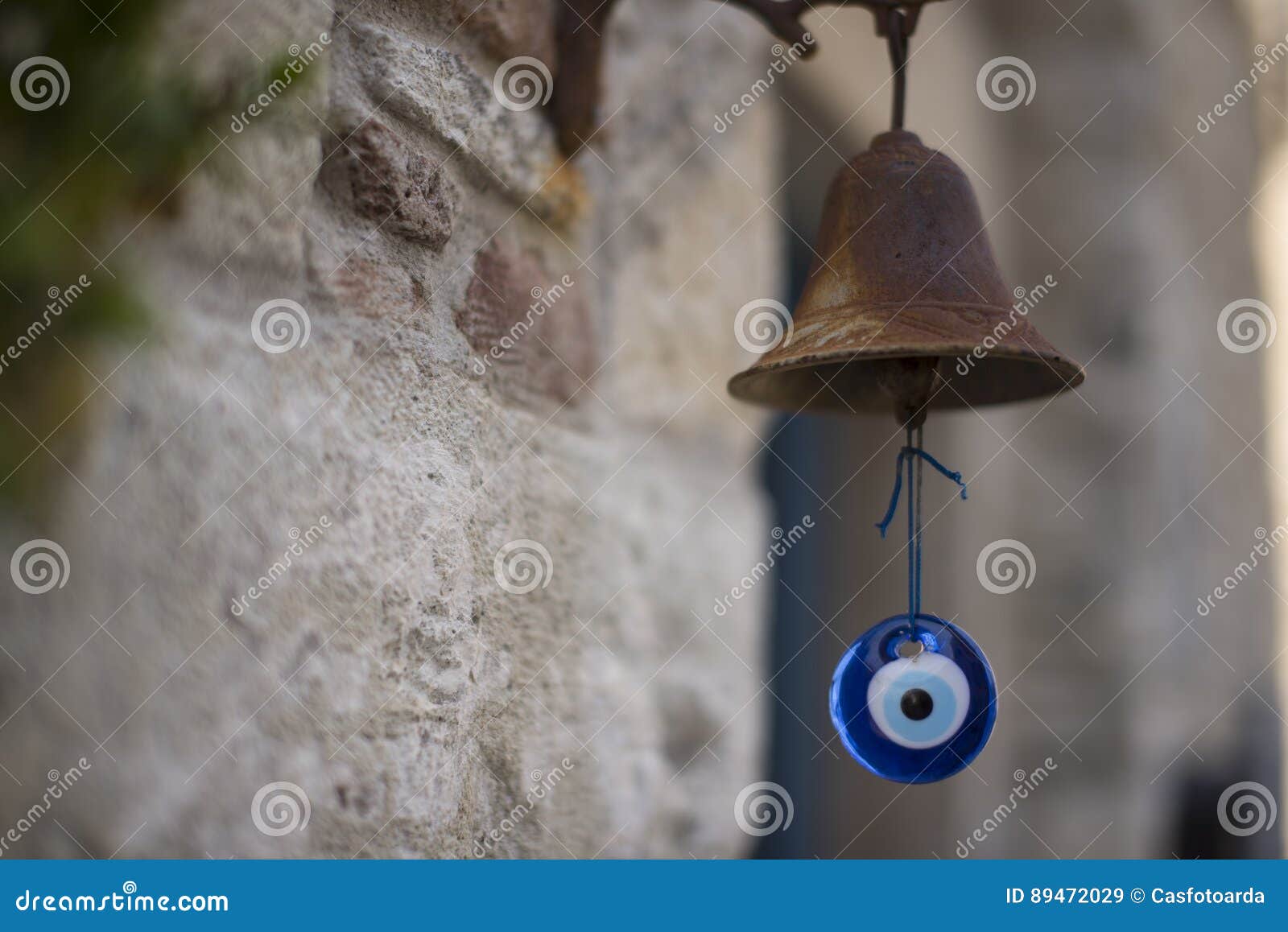 Rusted Bell and Amulet Doorbell. Stock Image - Image of detail, hang ...