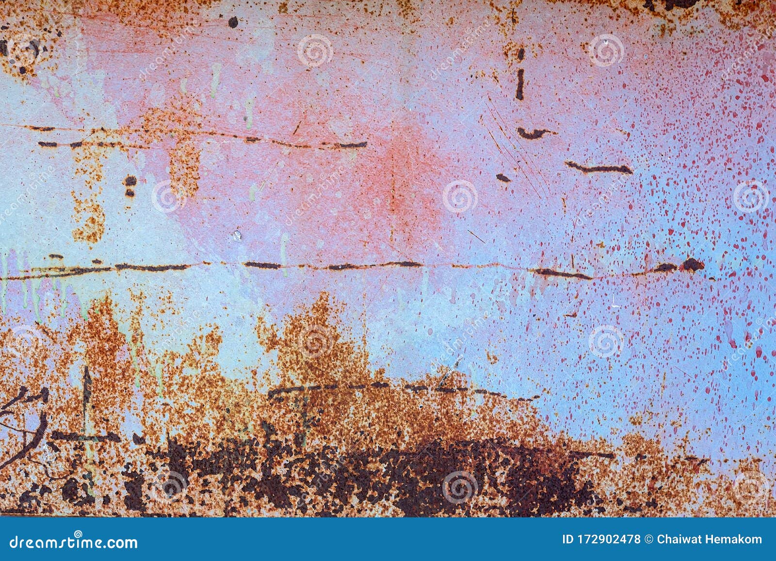 Rusted Blue Painted Metal Background with Textur Stock Photo - Image of ...
