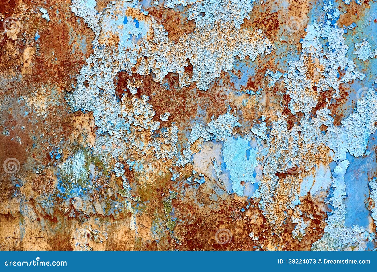 Rusted Blue Wall. Cracked Painted Background Stock Image - Image of ...