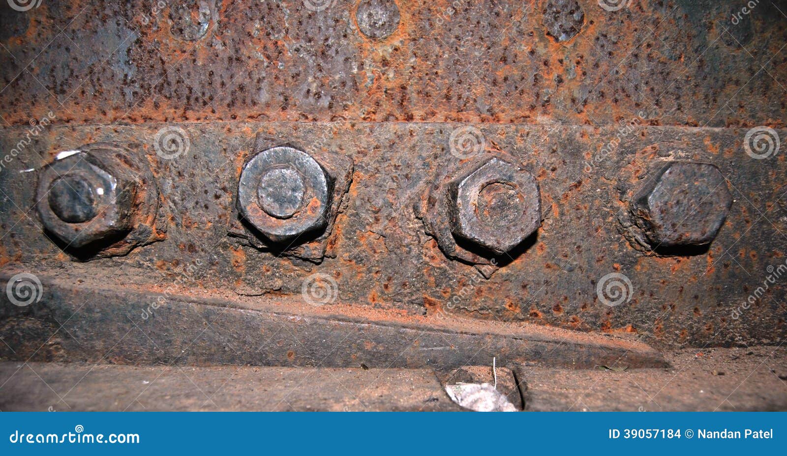Rusted Hex Head Bolts of a Train Stock Photo - Image of bolts, used ...