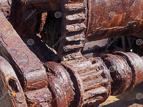 Rusted Cogs and Gears on an Old Broken Industrial Machine Stock Image ...