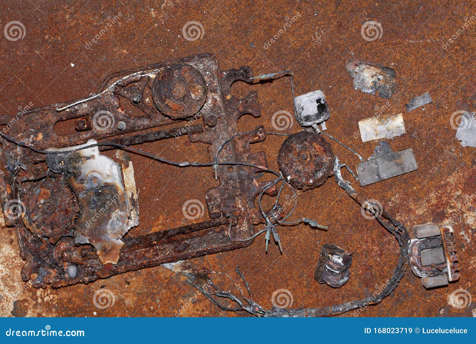 Rusted Computer Computer Components Stock Image - Image of aged ...