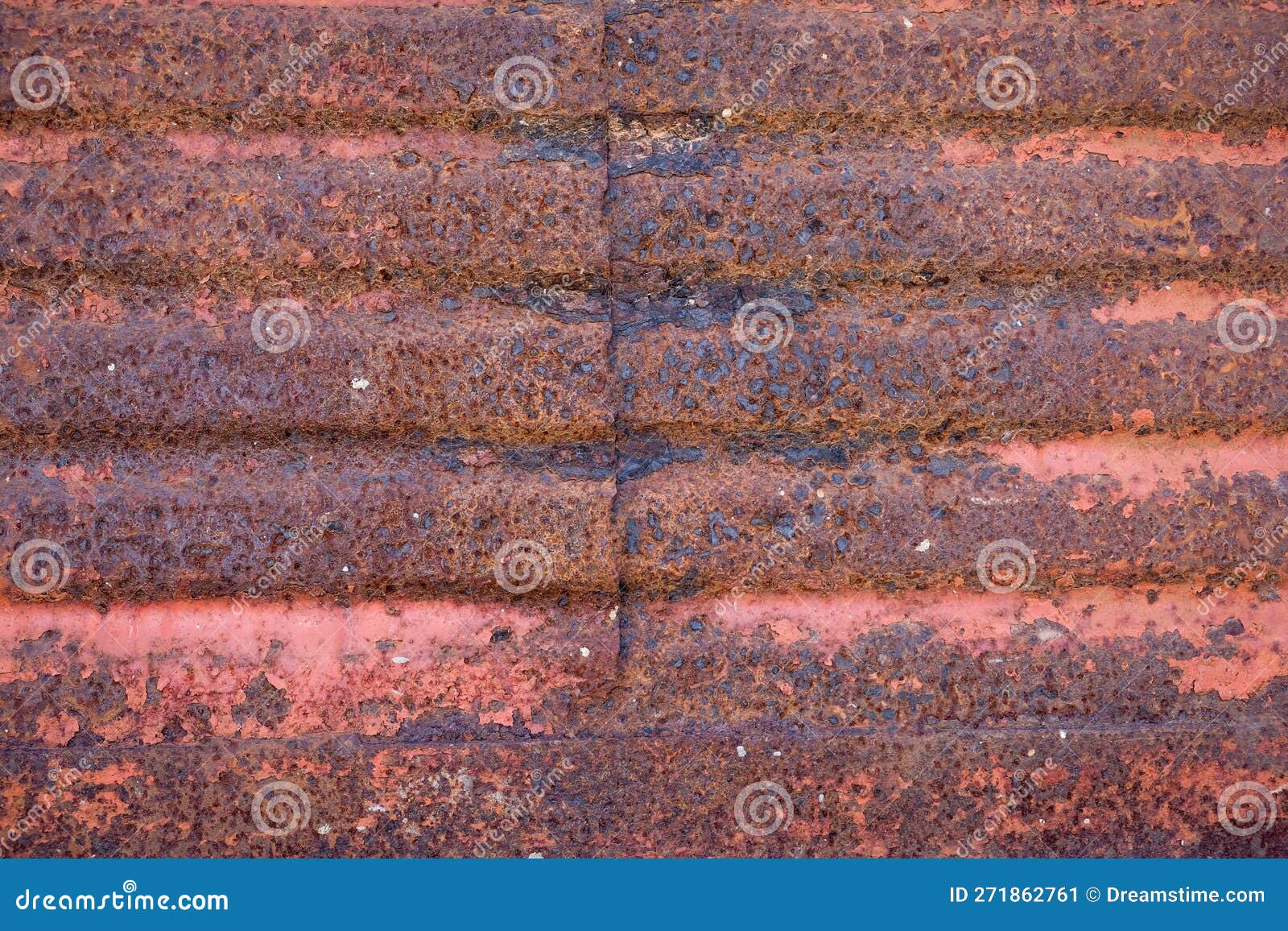 Rusted and Corrugated Metal Surface Stock Image - Image of material ...