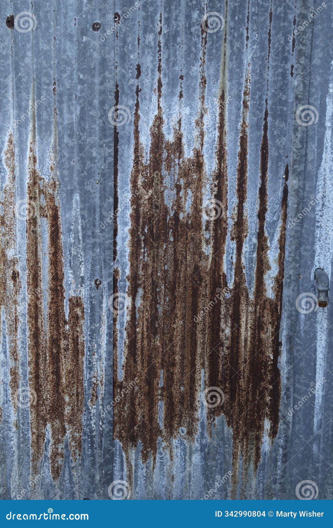 Rusted Corrugated Metal Panel Close-Up Stock Photo - Image of rust ...