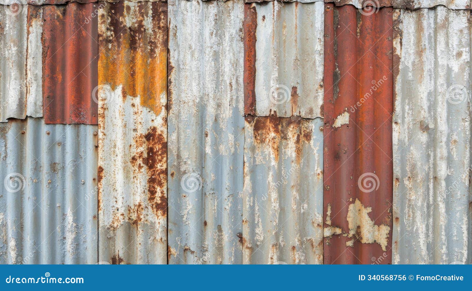 Rusted Corrugated Metal Sheet Wall Texture Royalty-Free Stock Image ...