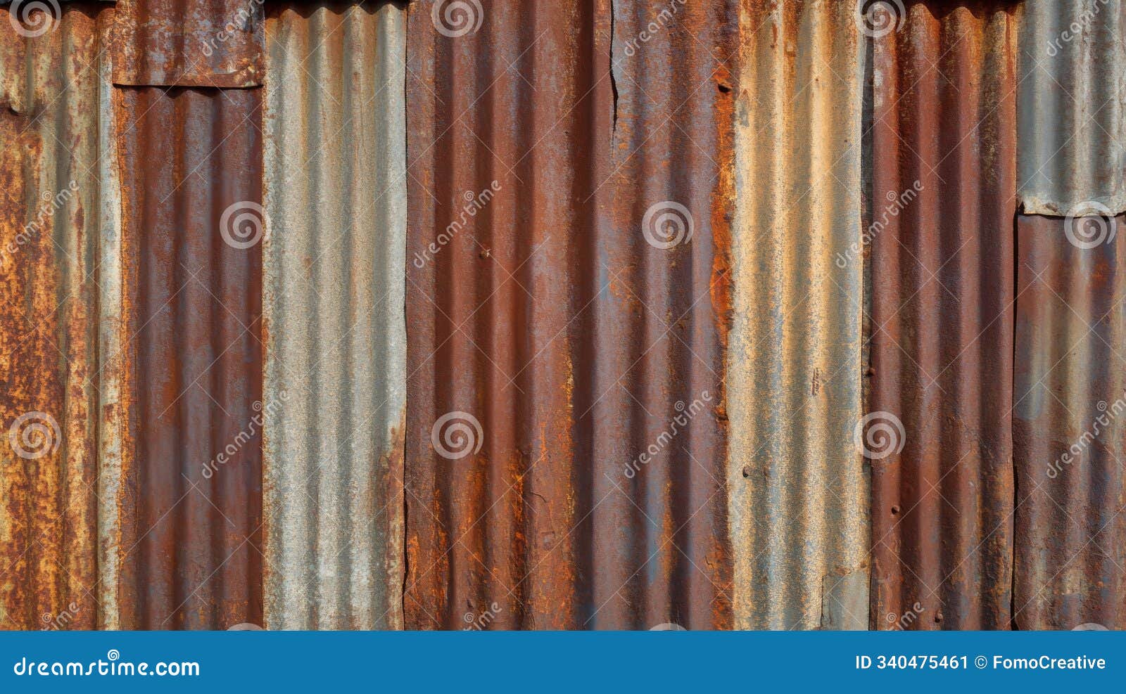 Rusted Corrugated Metal Sheet Wall Texture Stock Illustration ...