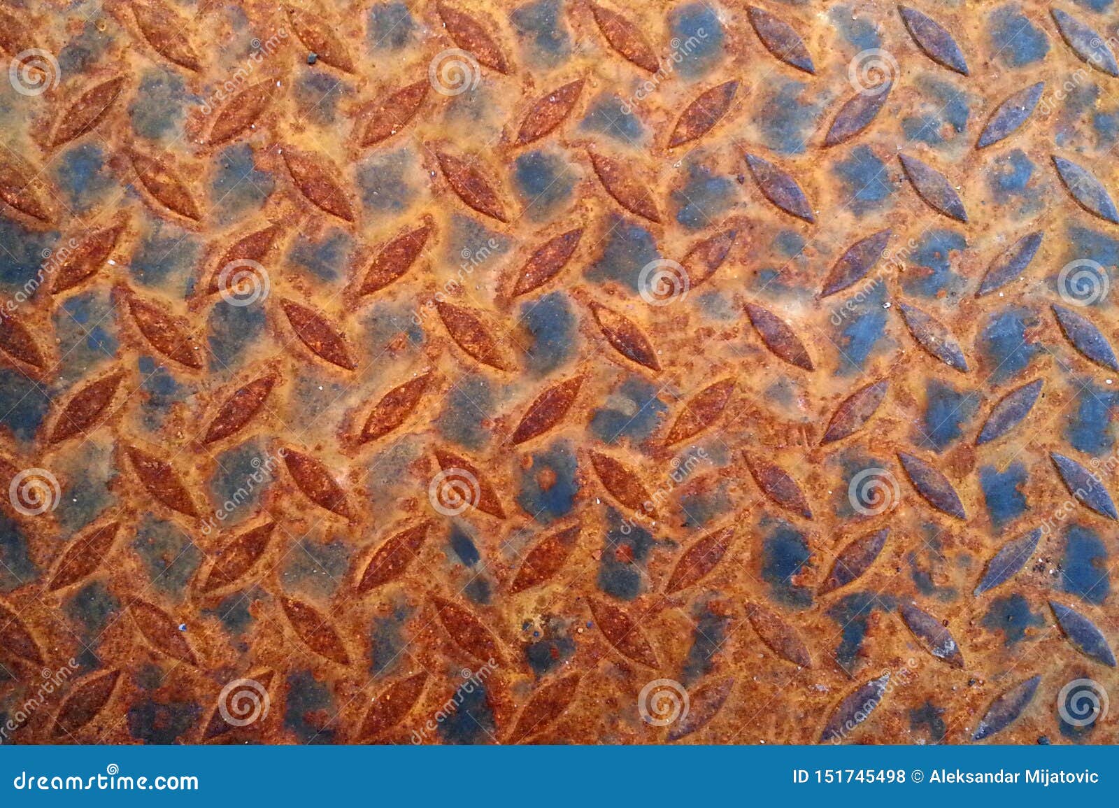 Rusted Diamond Metal Texture Stock Photo - Image of pattern, grid ...