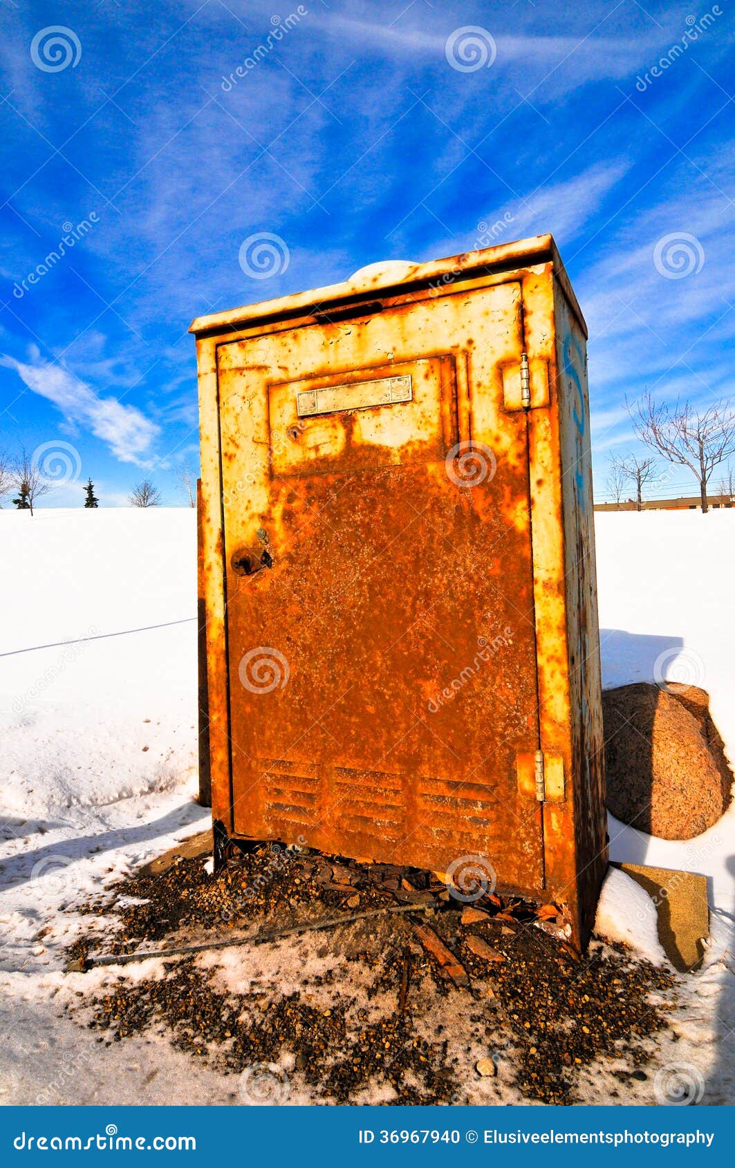 Rusted electrical box stock photo. Image of rocks, rust - 36967940