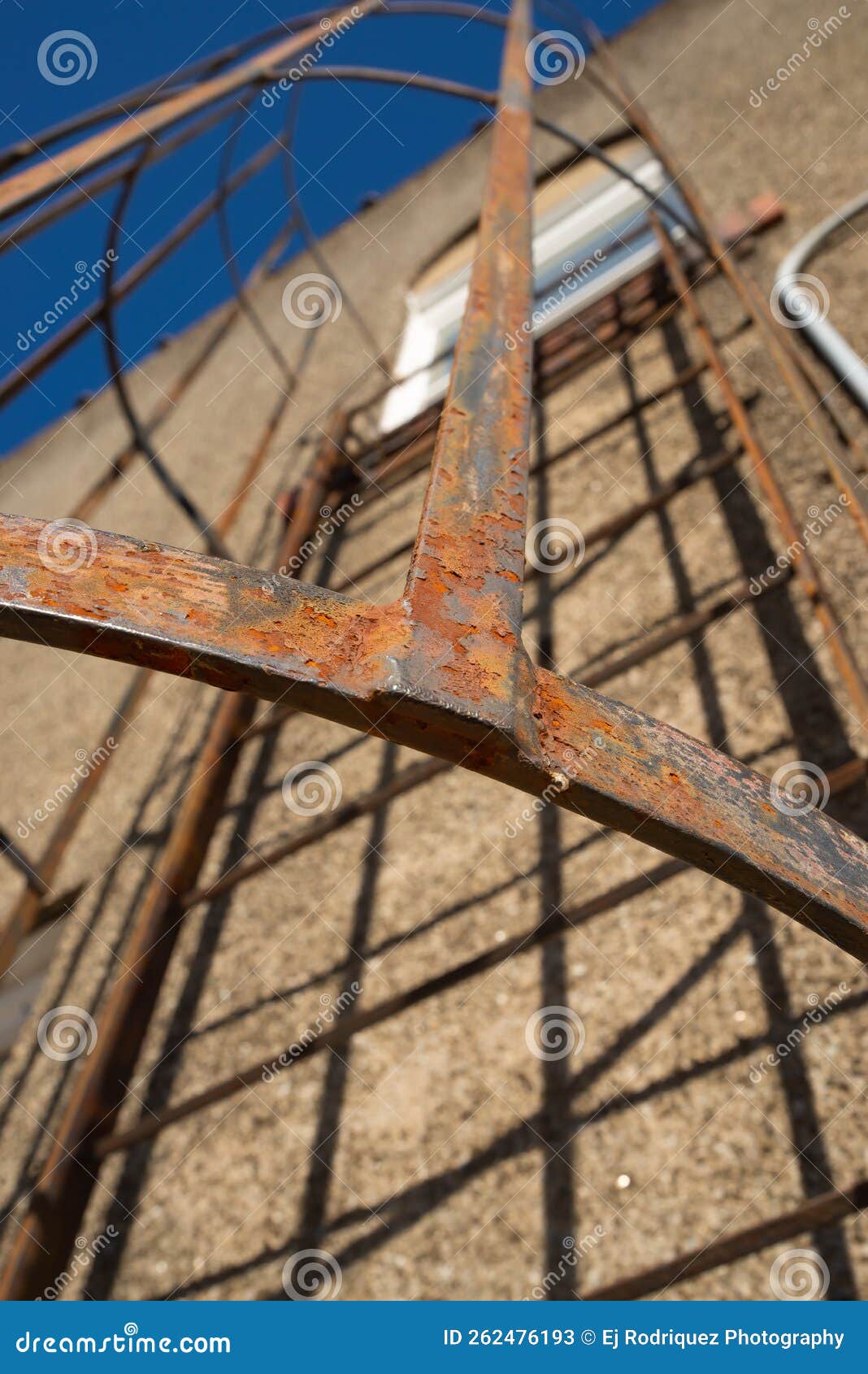 Old fire escape stock image. Image of evacuation, abstract - 262476193