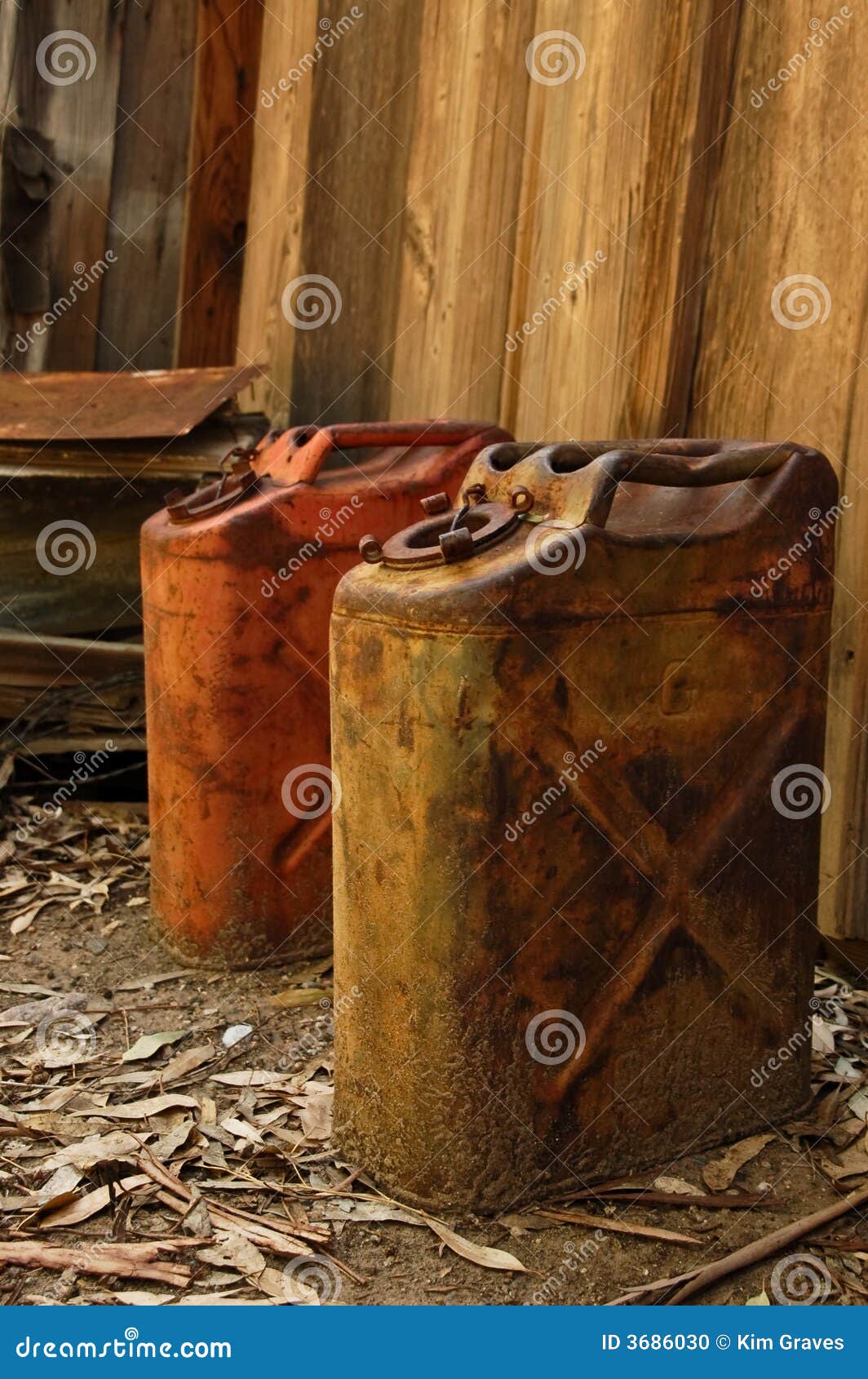 Rusted Gas Cans stock photo. Image of vintage, peeling - 3686030