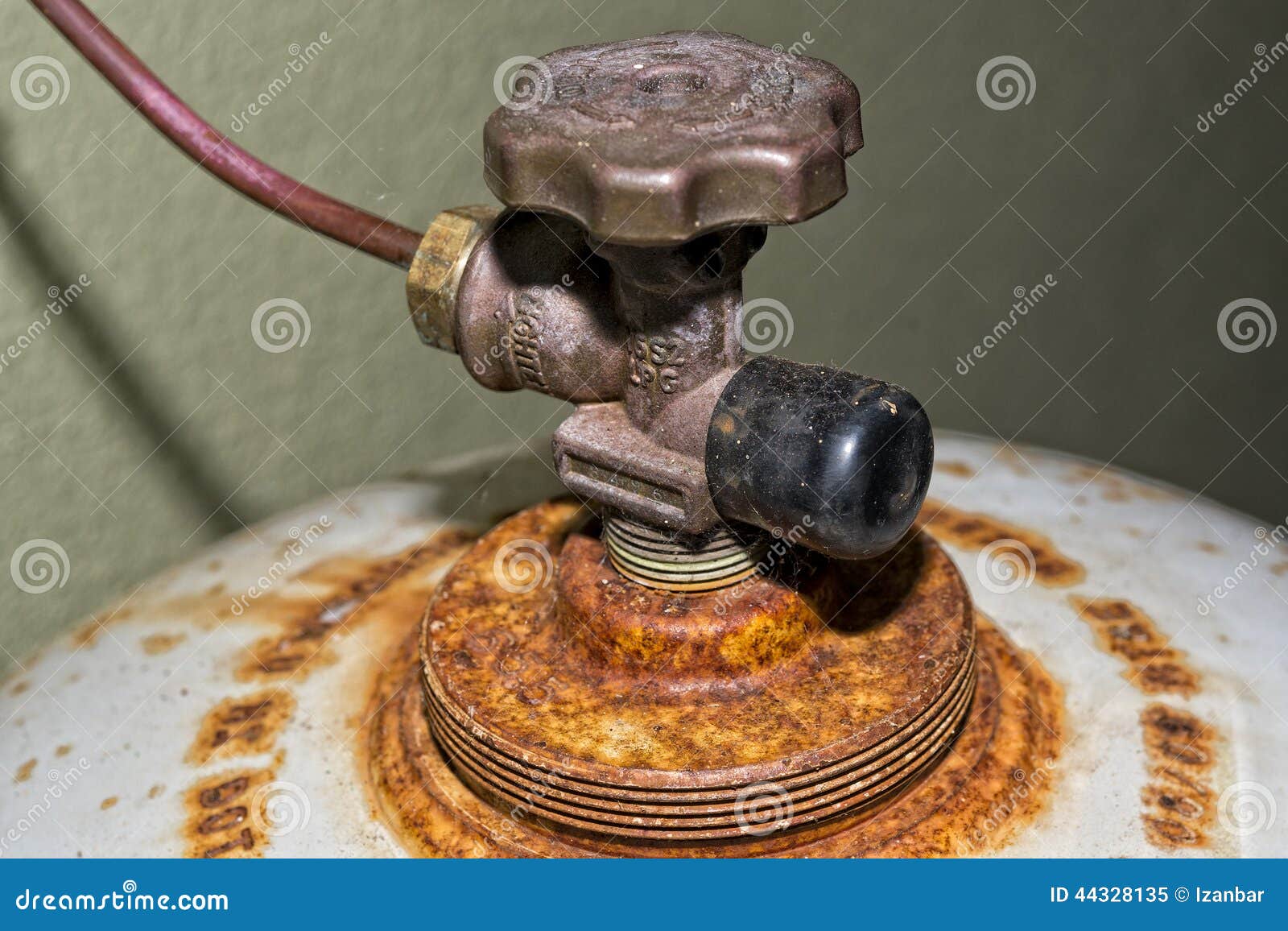 Rusted gas cylinder stock image. Image of industry, storage - 44328135
