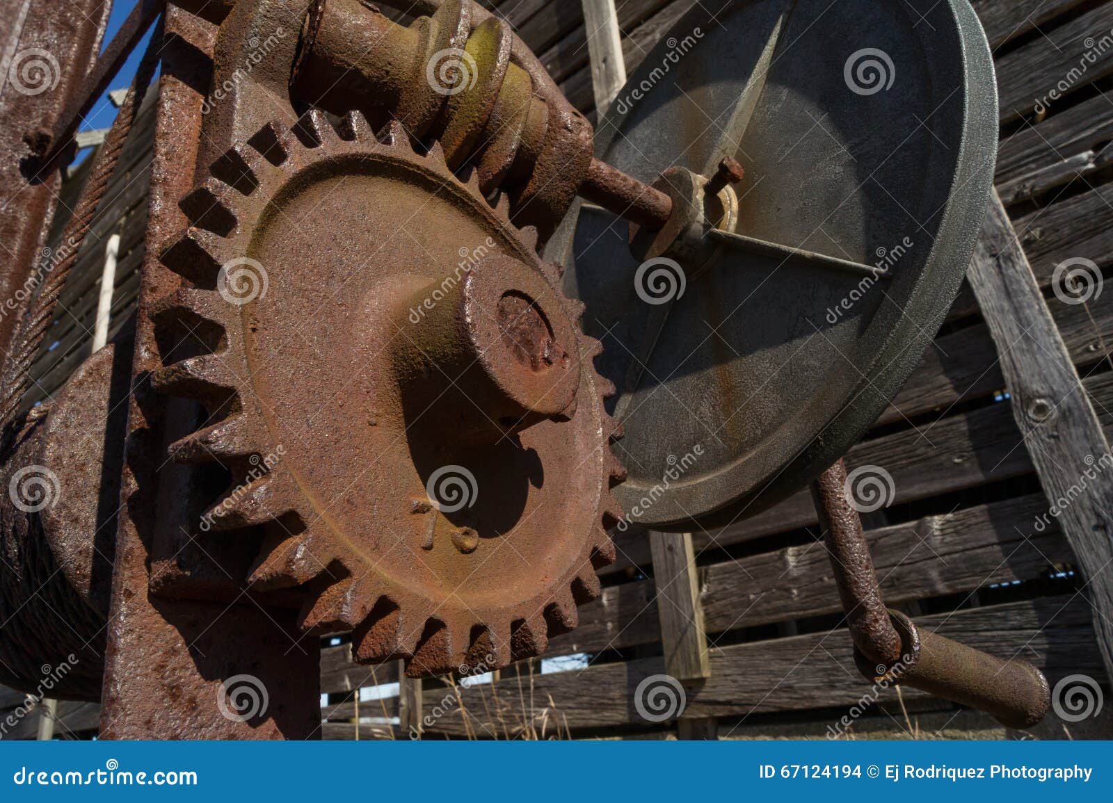 Rusted gears. stock photo. Image of crank, harvest, country - 67124194
