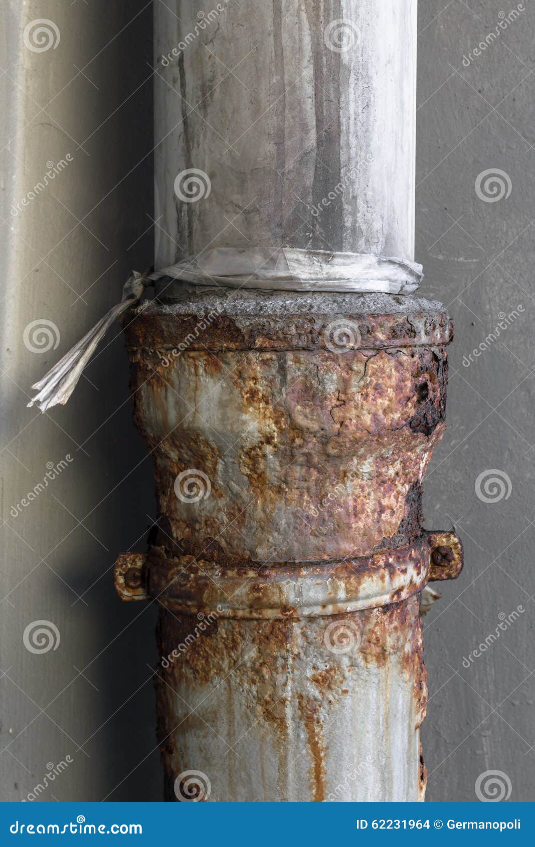 Rusted gutter stock photo. Image of rotten, architecture - 62231964