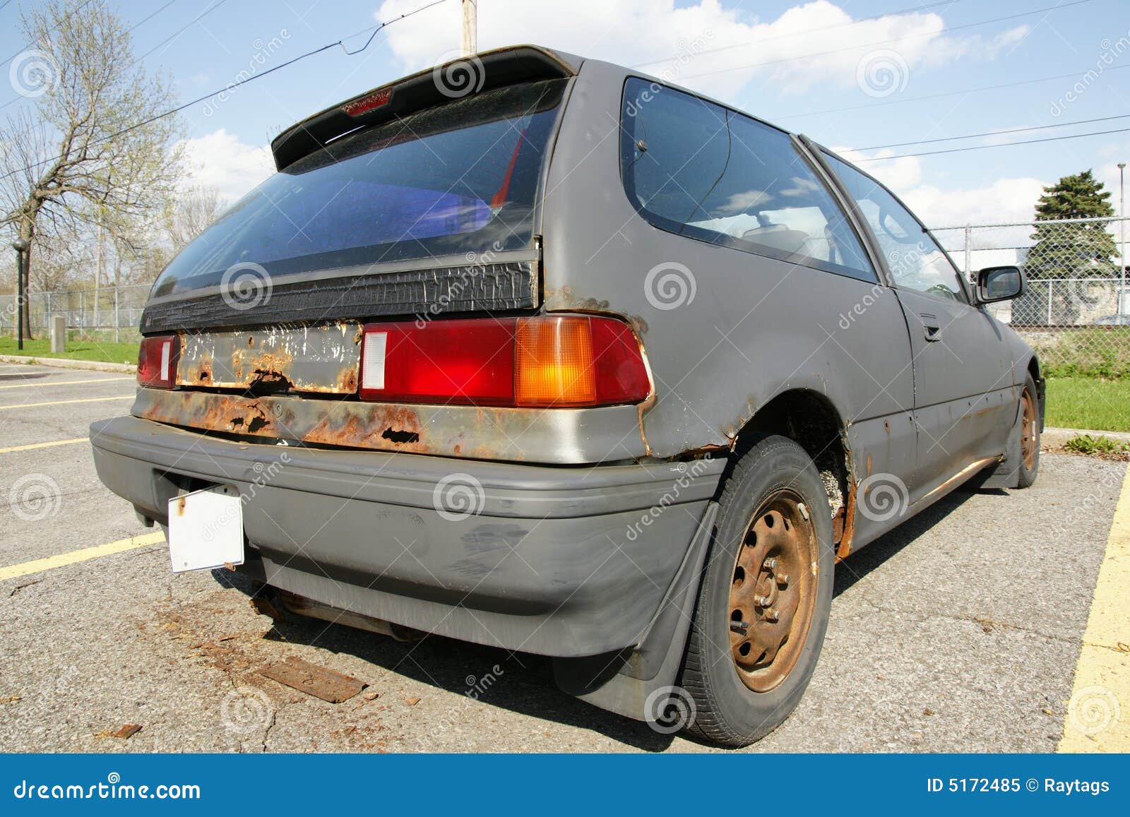 Rusted Honda Car stock image. Image of honda, pavement - 5172485