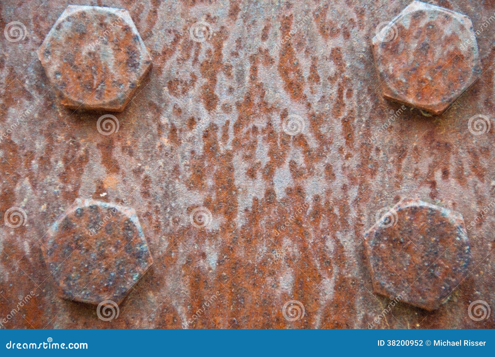Rusted Iron Bridge Plate and Bolts Stock Photo - Image of cast, rusted ...