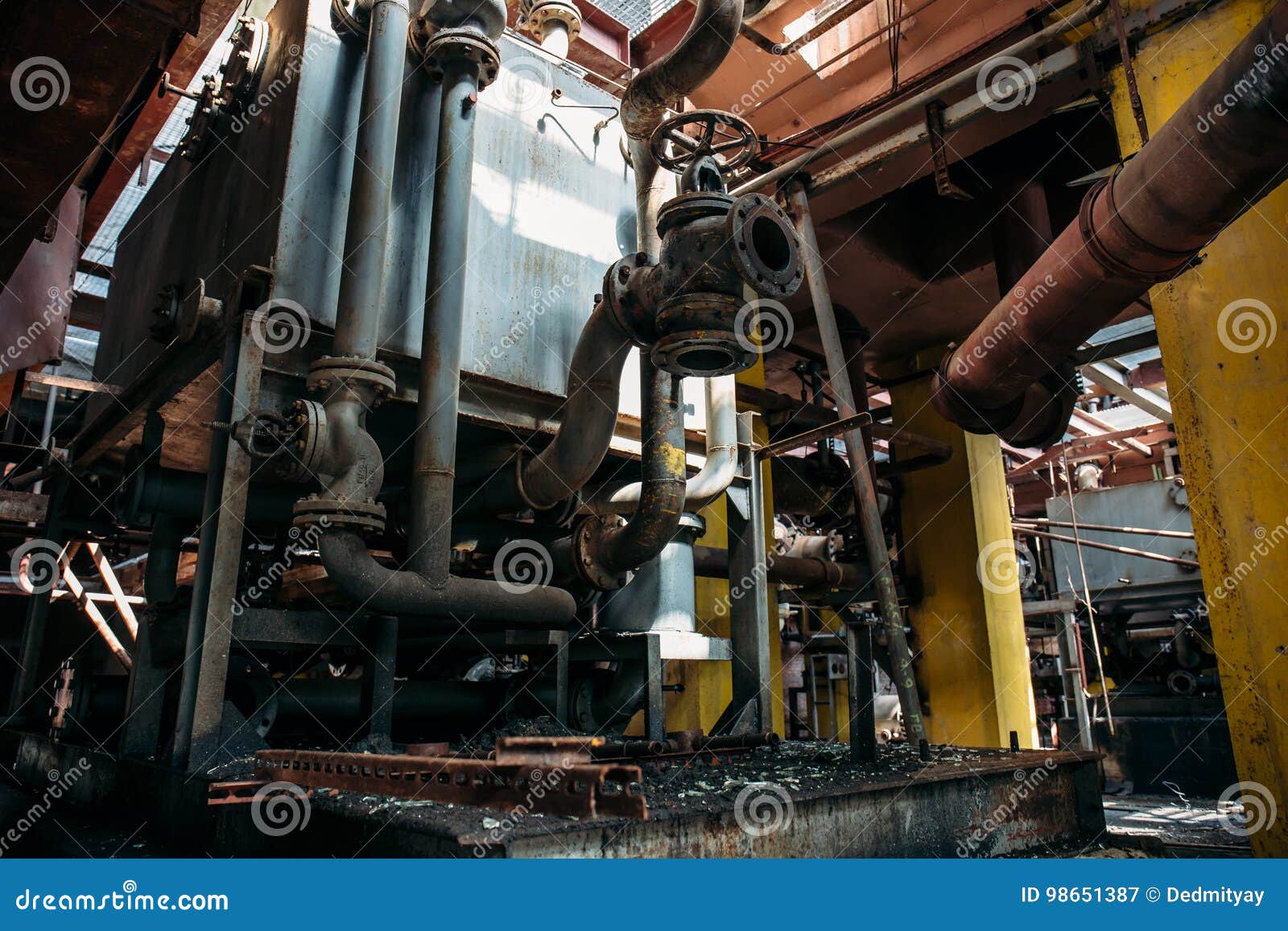 Rusted Iron Equipment at an Abandoned Factory Stock Image - Image of ...