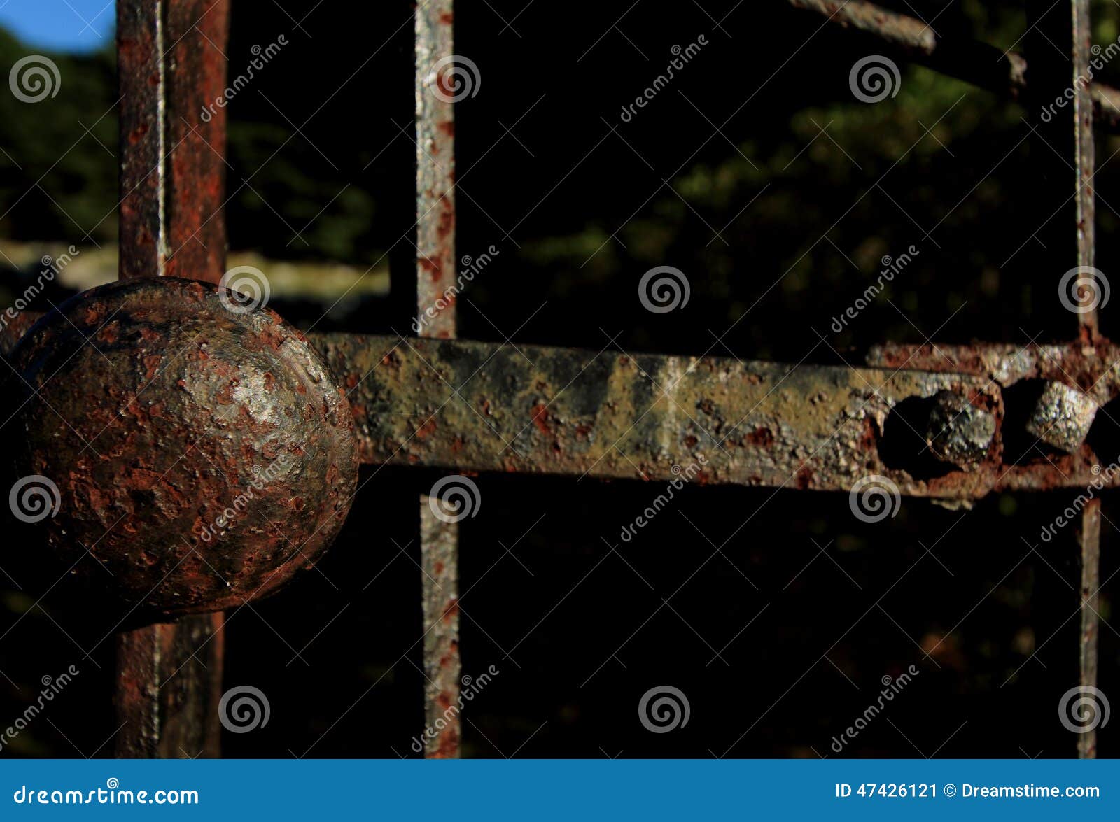 Rusted Iron Gate stock image. Image of gate, beech, faces - 47426121