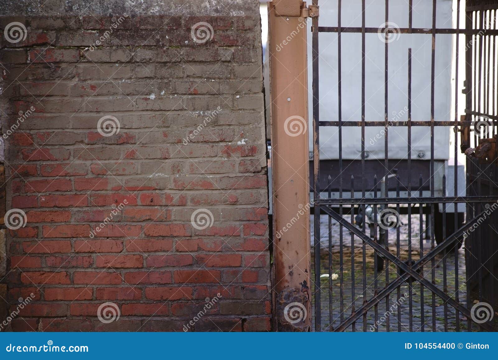 Rusted iron gate stock photo. Image of door, bent, damages - 104554400