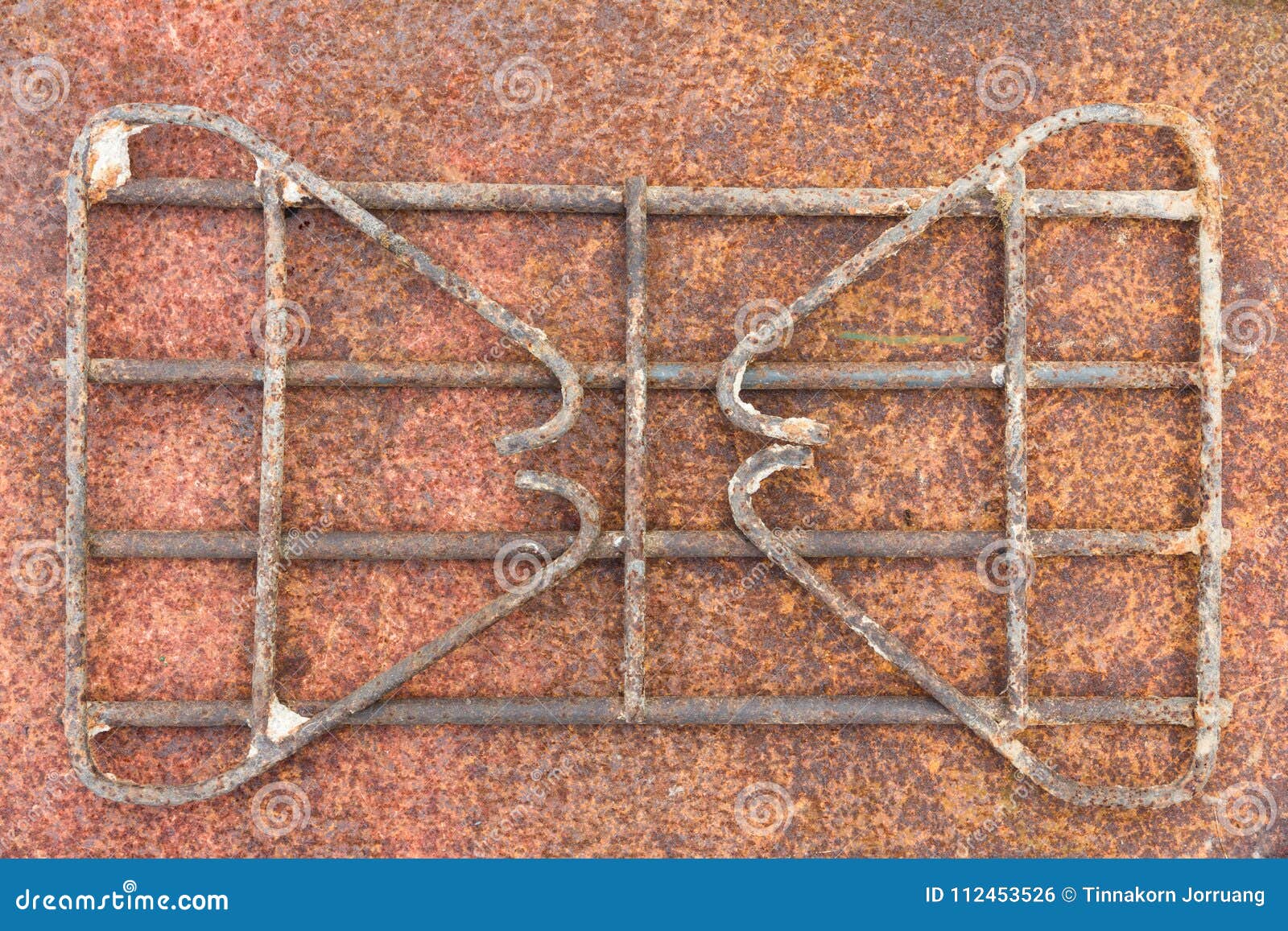Rusted Iron Grille, Rusty Old Background. Stock Photo - Image of ...