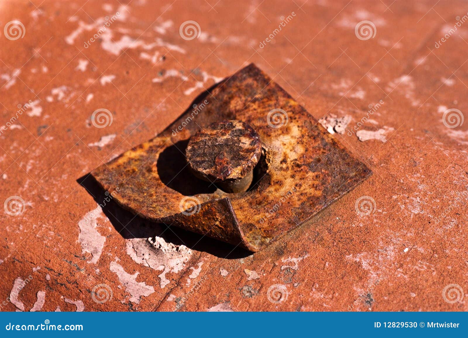 Rusted Iron Nail stock photo. Image of architecture, dirty - 12829530