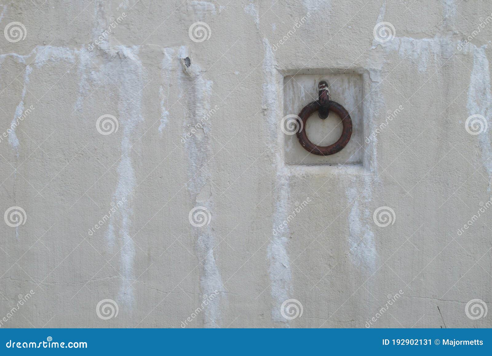 Rusted Iron Ring on White Stone Wall Stock Image - Image of stone, iron ...